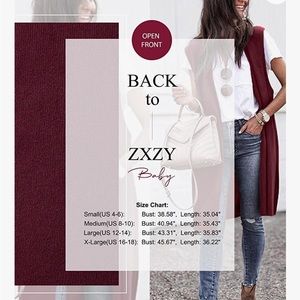 ZXZY | Jackets & Coats | Zxzy Women Casual Sleeveless Open Front Tunic ...